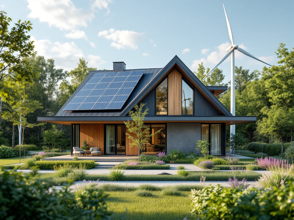 A-modern-home-powered-by-a-smart-generator-with-solar-panels-and-wind ...