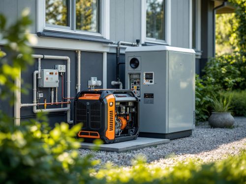 Modern-inverter-generator-setup-in-a-home-environment | Genset Malaysia