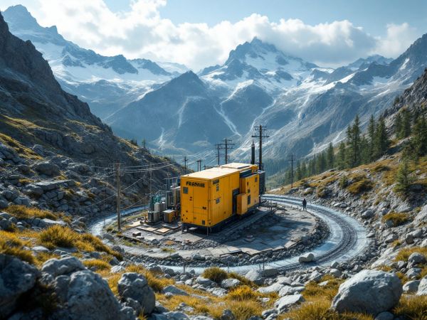 Power-generator-in-a-remote-mountain-location-supplying-electricity ...