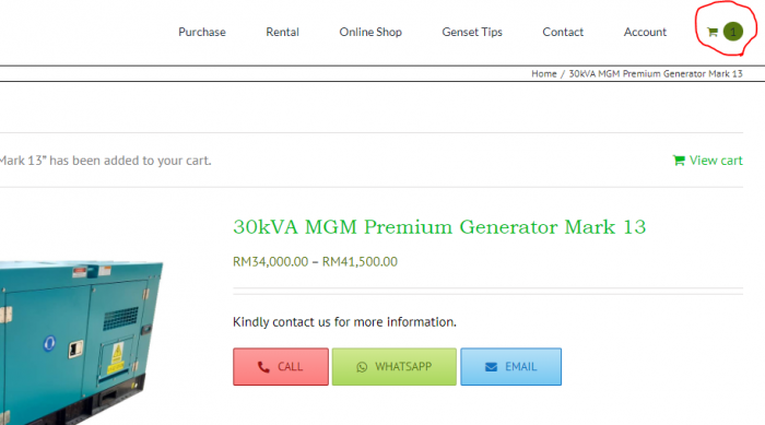 How To Order A Genset Through Online Shop